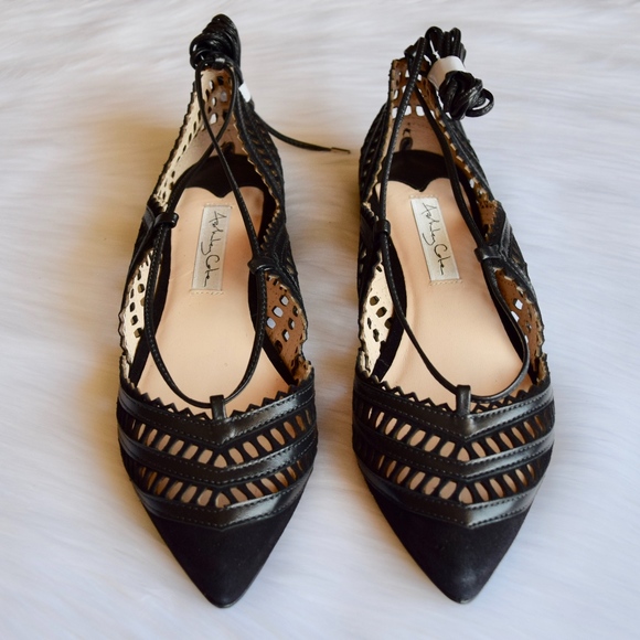 Ashley Cole | Shoes | Ashley Cole Abigail Laser Cut Laceup Flat | Poshmark